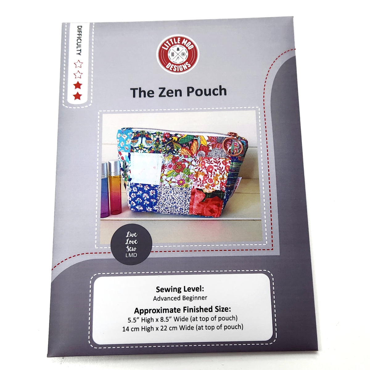The Zen Pouch Little Moo Designs Paper Pattern – Dreamy Bag Hardware ...