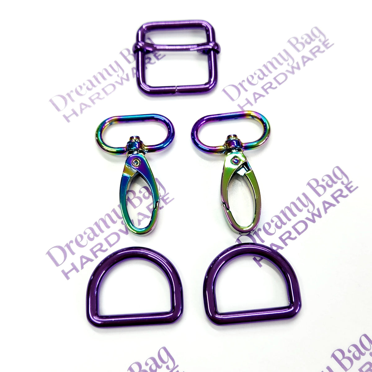 25mm Purple Clips and Rectangle Hardware Sets – Dreamy Bag Hardware Pty Ltd