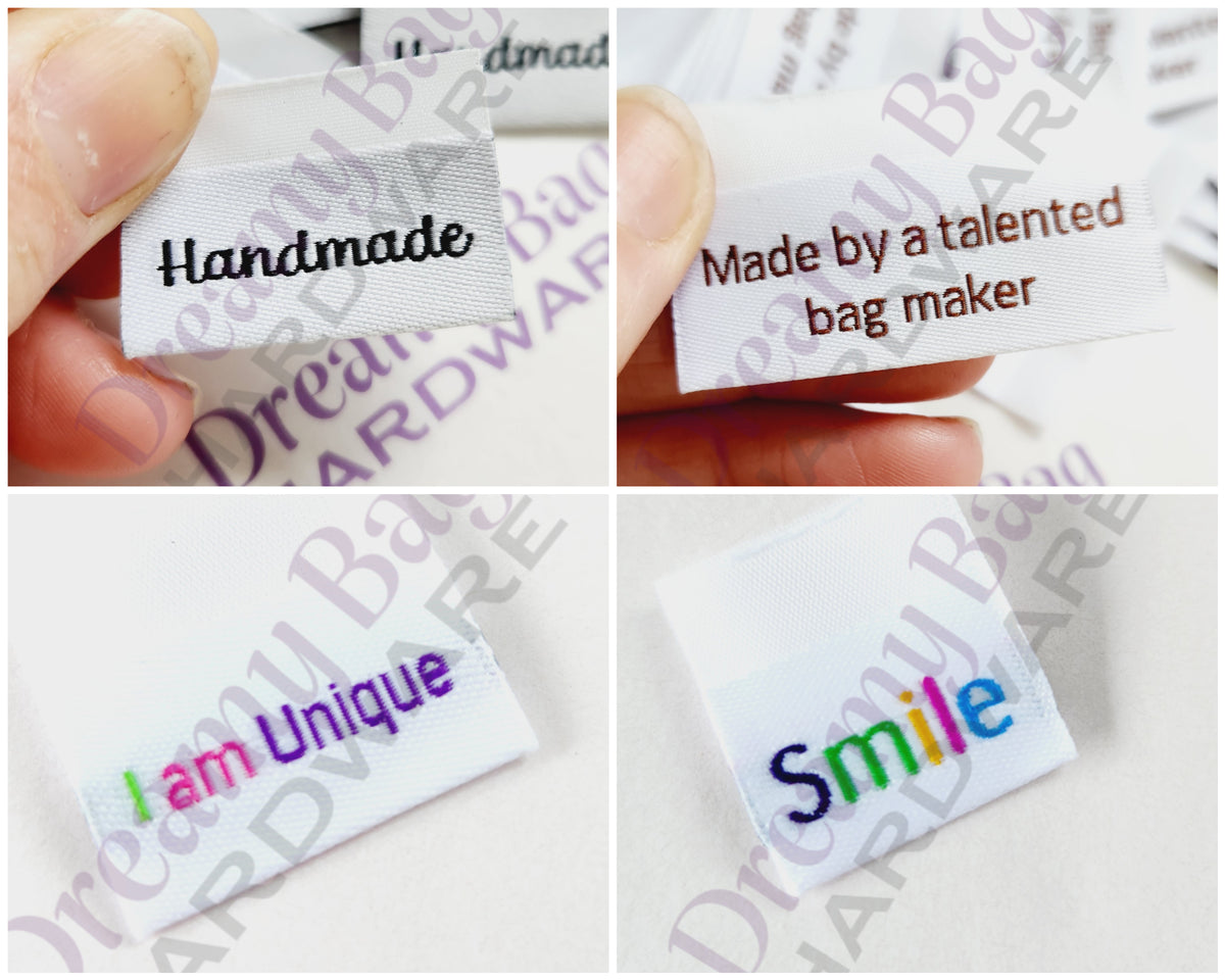 Woven Sew in Labels 10 pack – Dreamy Bag Hardware Bag Making Supplies ...