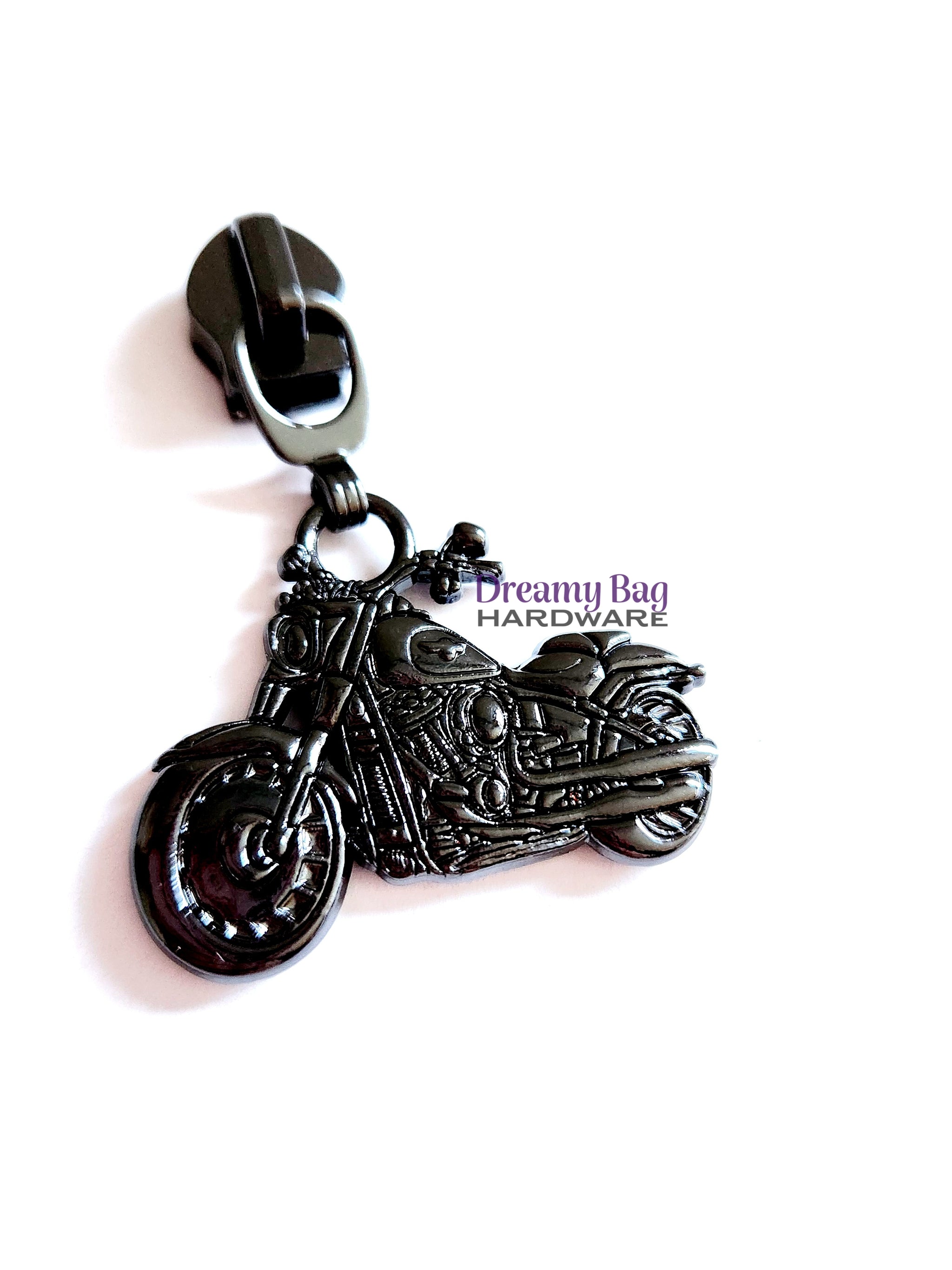 #5 Zipper Pull Motorbike/ Motorcycle – Dreamy Bag Hardware Pty Ltd