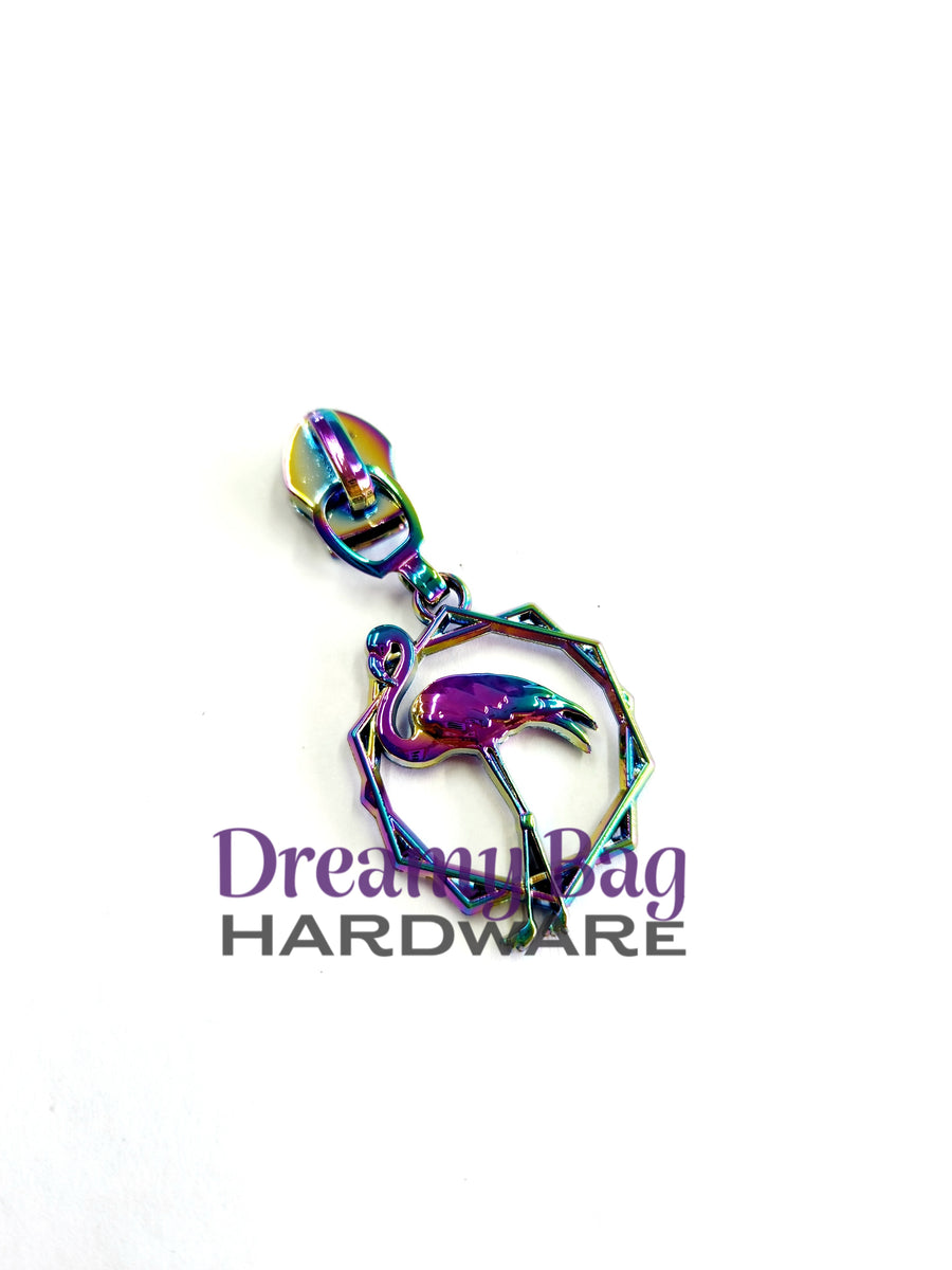 #5 Zipper Pull Flamingo – Dreamy Bag Hardware Pty Lty