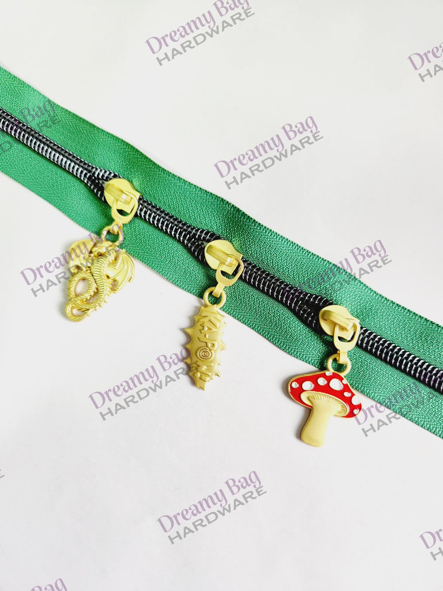 #5 Zipper Pull Metallic Matte Gold – Dreamy Bag Hardware Pty Ltd