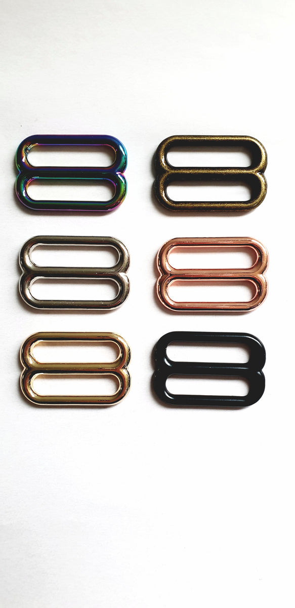 25mm (1") Slim Oval Tri Slider Rings ( Ideal for Seatbelt webbing ...