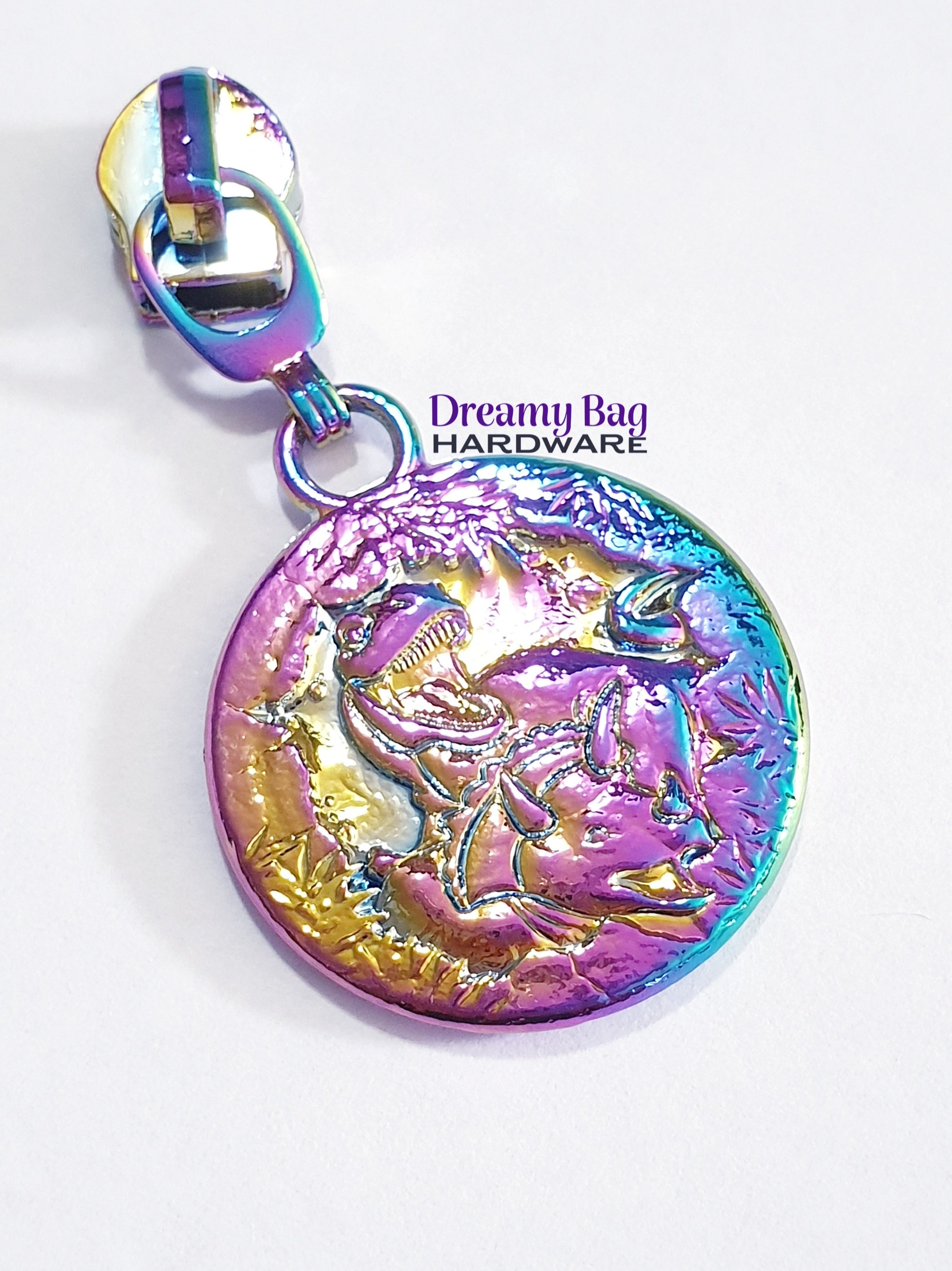 #5 Zipper Pull Dino (custom designed) – Dreamy Bag Hardware Pty Ltd