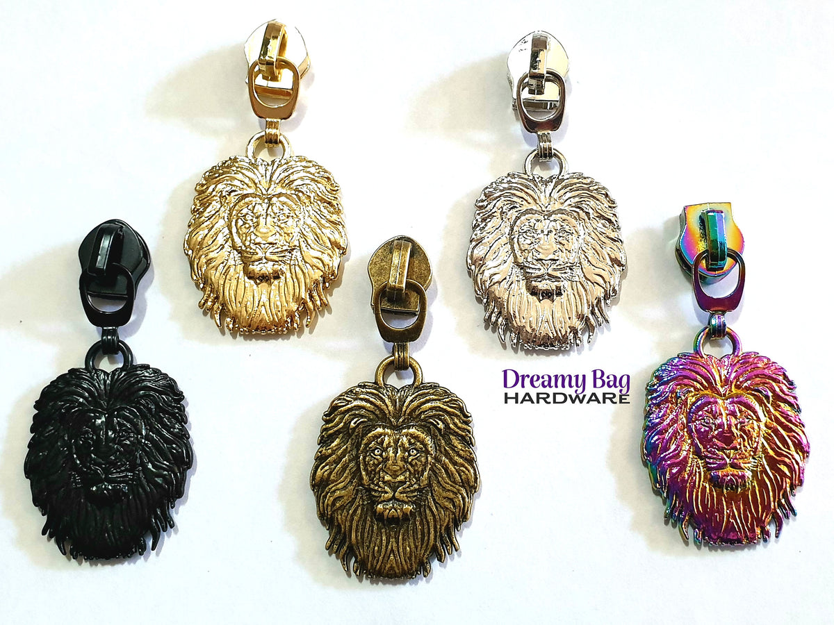 #5 Zipper Pull Lion – Dreamy Bag Hardware Bag Making Supplies and High ...