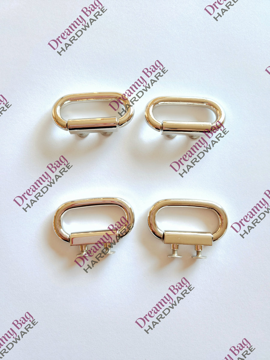 25mm ( 1") Oval Slim Strap Connector 4 Pack ( Custom Made) – Dreamy Bag ...
